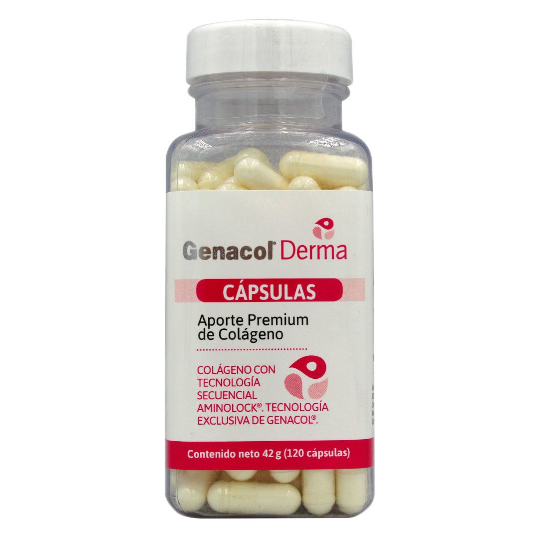 Genacol Derma, Colágeno Hidrolizado con Lisina, 120 Cápsulas, Marca Newscience | Tremus
