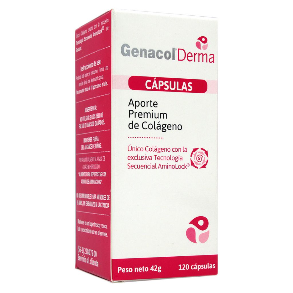 Genacol Derma, Colágeno Hidrolizado con Lisina, 120 Cápsulas, Marca Newscience | Tremus