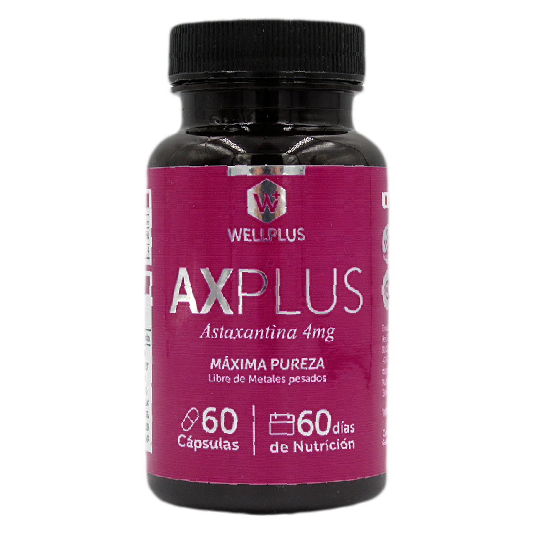 Astaxantina 4 MG, AX PLUS; 60 cápsulas, Marca Wellplus | Tremus