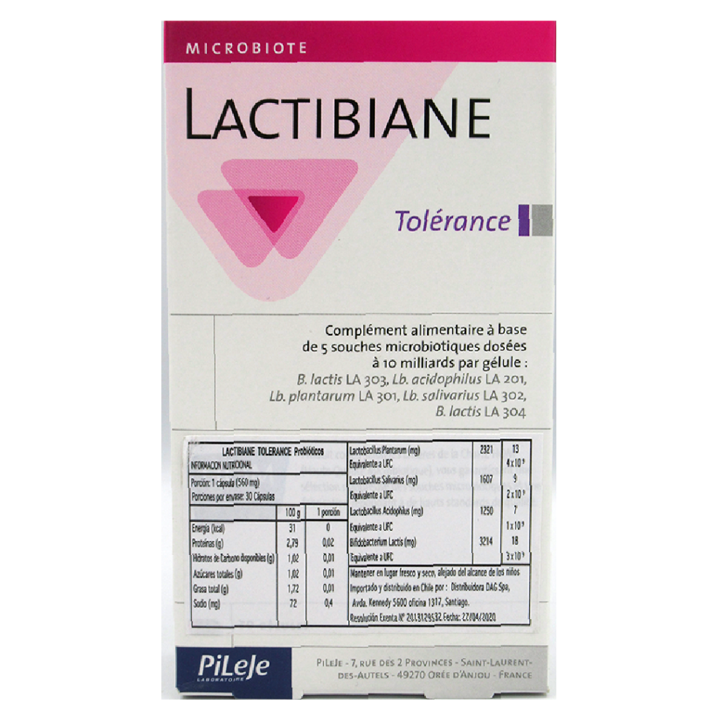 Lactibiane Tolerance Probiótico de 5 cepas en concentracion de 10 mil ...