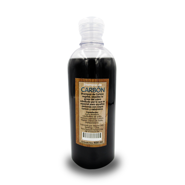 Shampoo de Carbón , 400 ml, marca Natural Herbal | Tremus