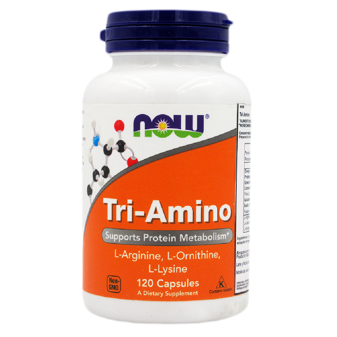 Tri-Amino , 120 cápsulas, marca Now | Tremus