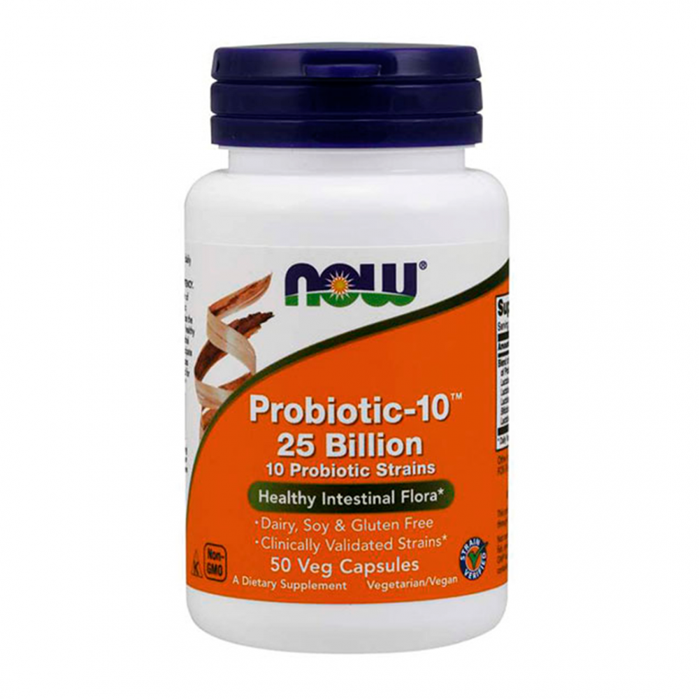 Probiotic-10 -25 Billones 50 cápsulas veg. marca Now - Tremus