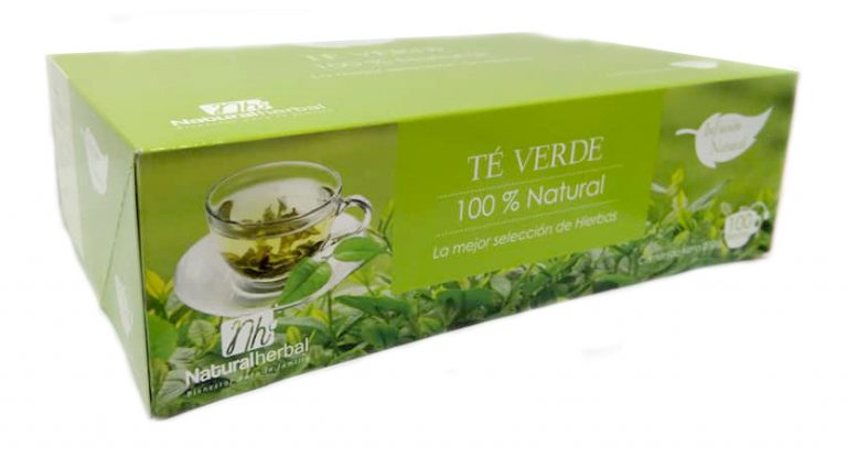 Té Verde 100% Natural, 100 bolsitas, marca Natural Herbal | Tremus