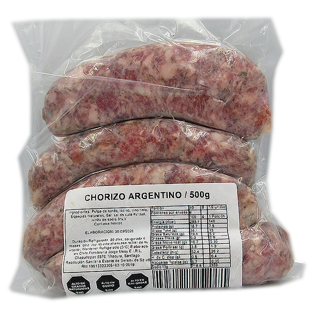 Chorizo Argentino Gourmet, 500 grs, marca El Fiambre del Negro - Tremus