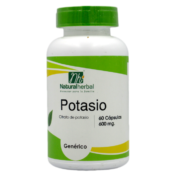 Potasio, 60 cápsulas, Marca Natural Herbal | Tremus