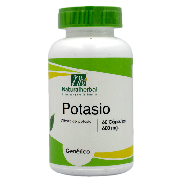 Potasio 60 cápsulas Marca Natural Herbal - Tremus