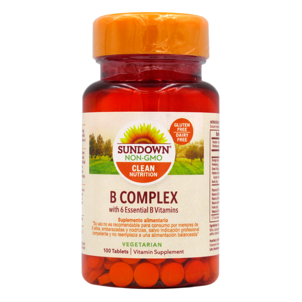 Vitamina B Complex, Sin Gluten, Sin Gmo, Sin Lactosa, 100 Capsulas ...