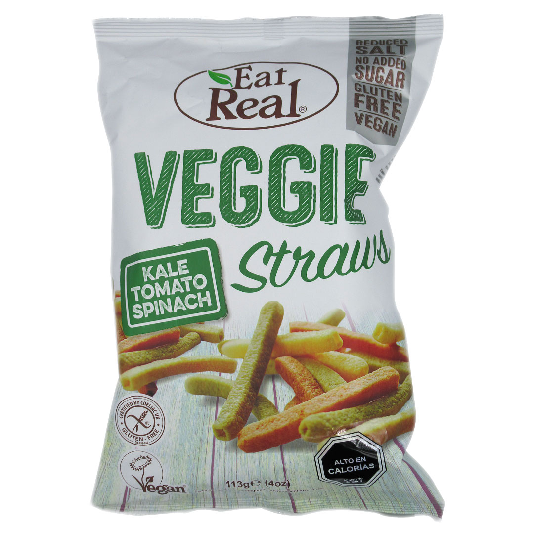 Snack Veggie Straws Sin gluten Veganos 113 gr Marca Eat Real - Tremus
