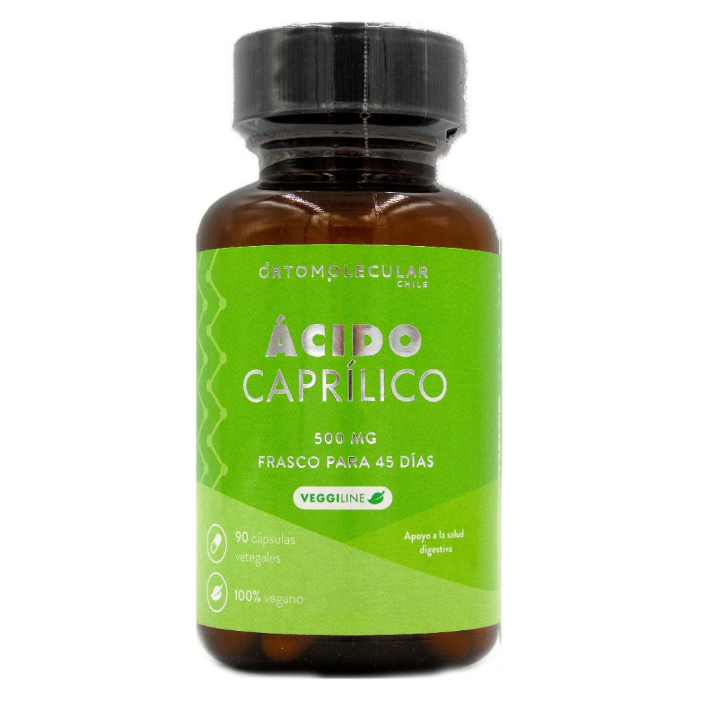 Acido Caprilico , 500 mg, Vegano, 90 capsulas vegetales, marca ...
