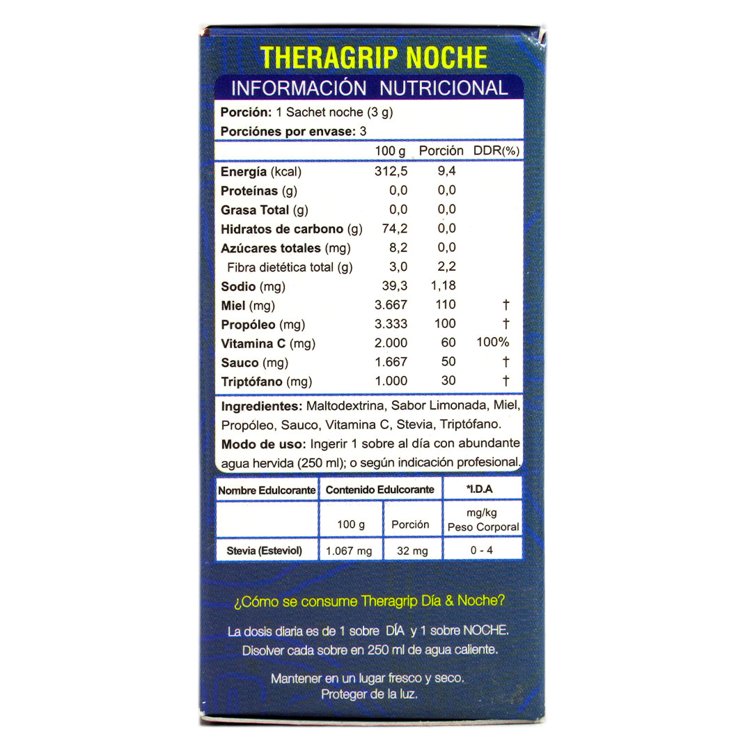 Theragrip con Miel Propoleo & Vitamina C, sabor Limonada, 6 Sobres ...