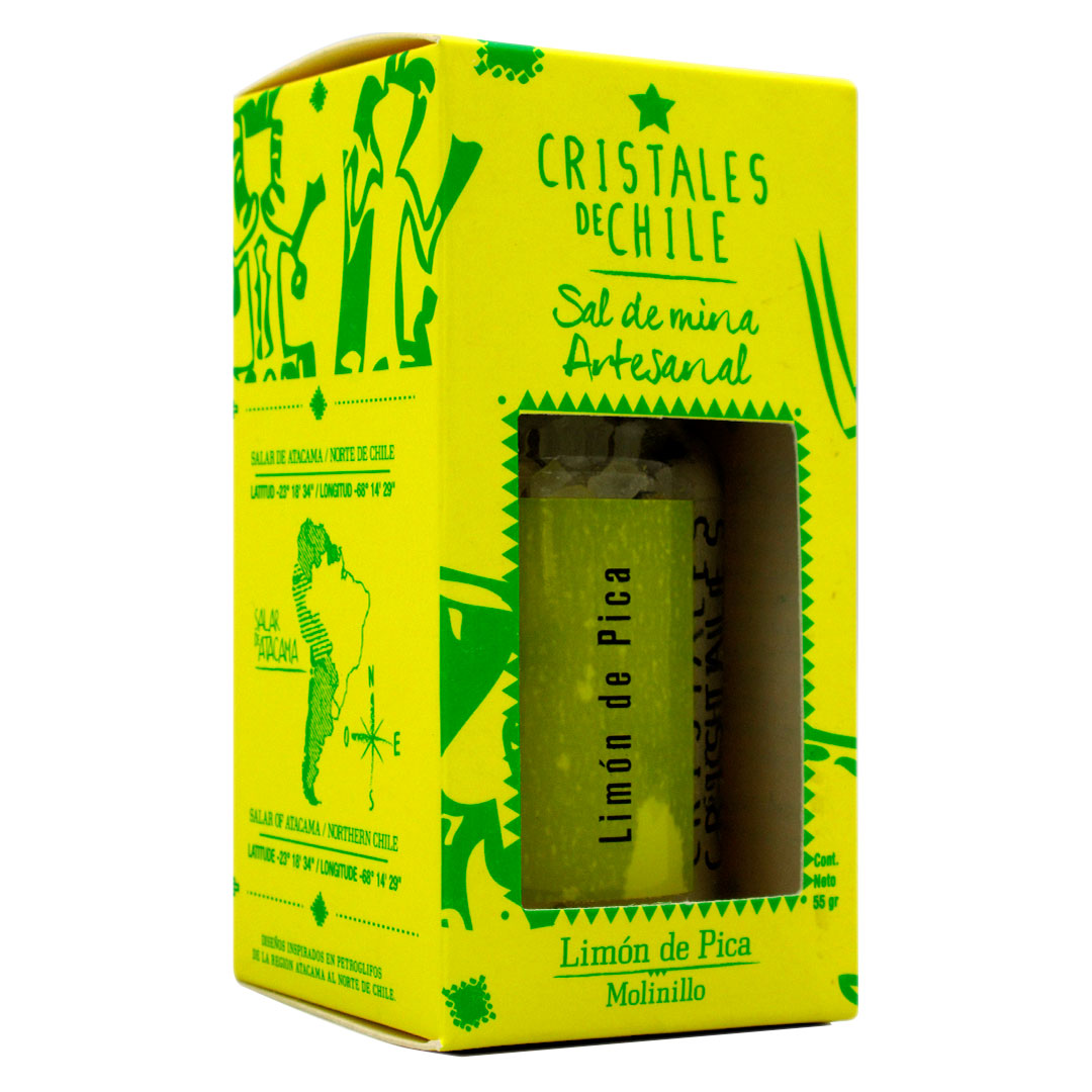 Molinillo Sal de Atacama con Limon de Pica, 55 grs, Marca Cristales de ...
