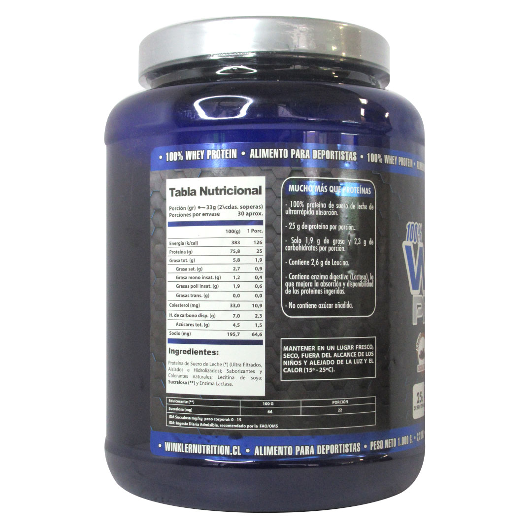 Whey Protein Pro-Win Sabor Chocolate Suizo 1 Kg Marca Winkler Nutrition ...